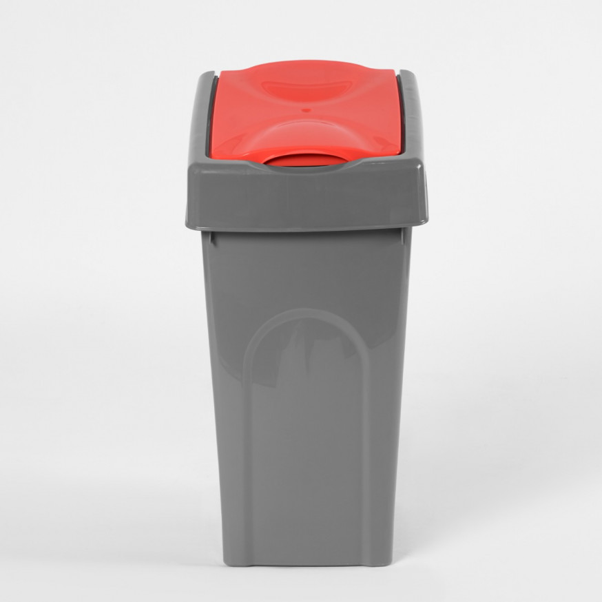 OHS 50L Slanted Recycle Bin - Red