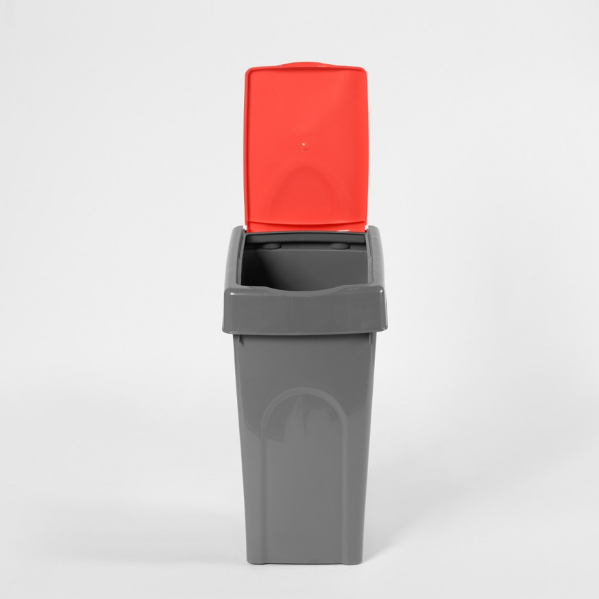 OHS 50L Slanted Recycle Bin - Red