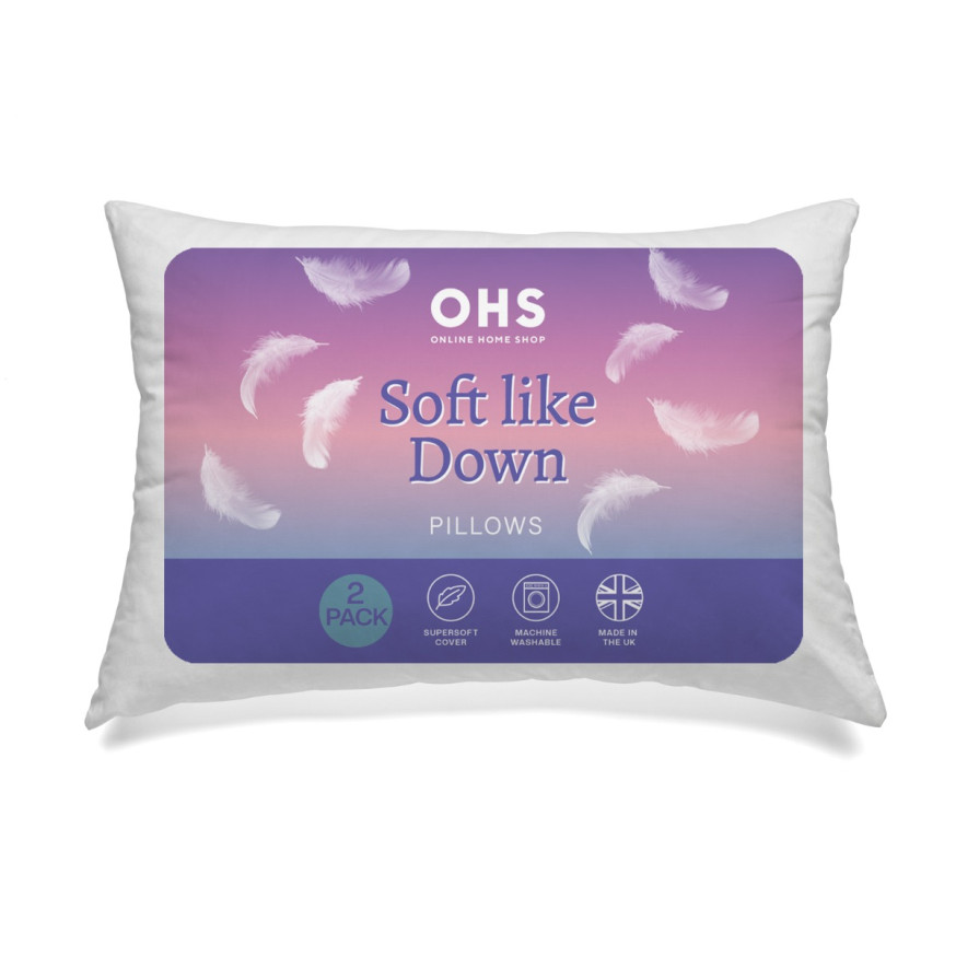 OHS Soft Like Down Pillows - White