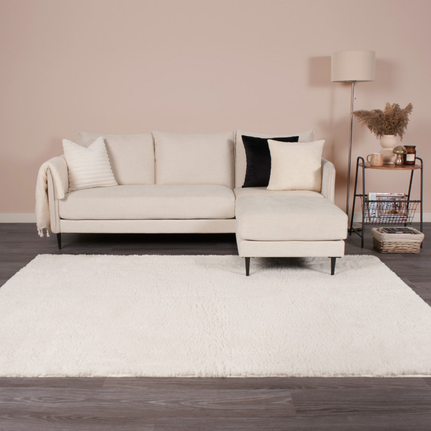 OHS Cosy Teddy Rug, Cream - 160 x 230cm