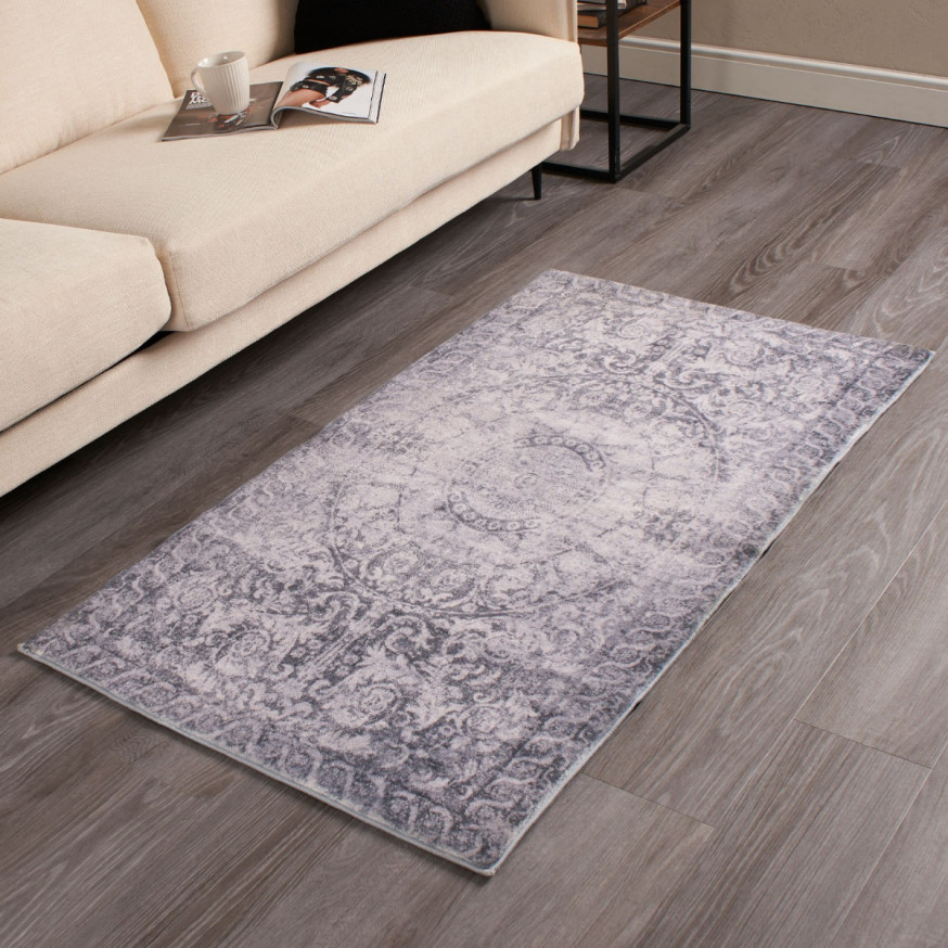 OHS Vintage Washed Flat Rug - Grey