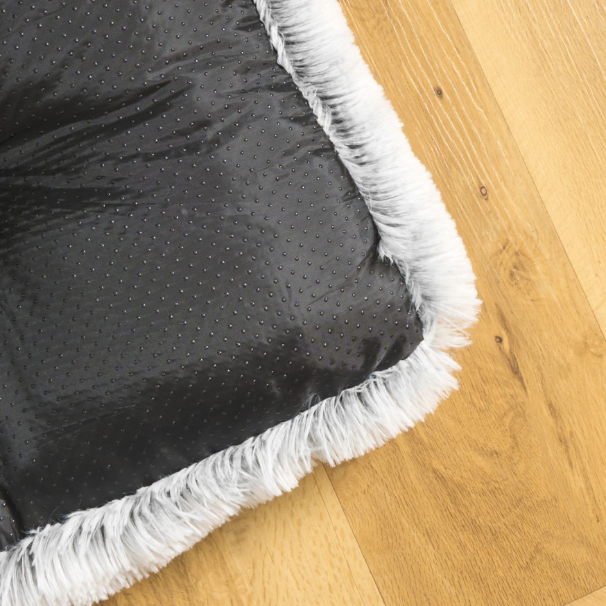 OHS Rectangular Fluffy Mat Pet Bed - Grey