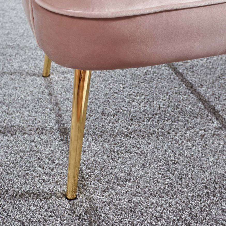 Pettine Upholstered Fabric Accent Chair - Blush Pink