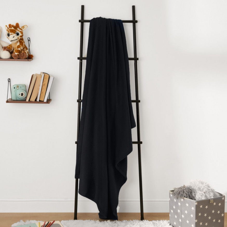 OHS Plain Fleece Throw - Black