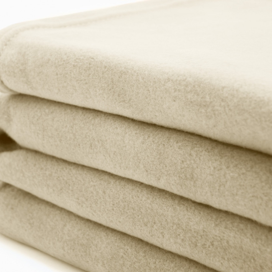 OHS Plain Fleece Throw - Cream