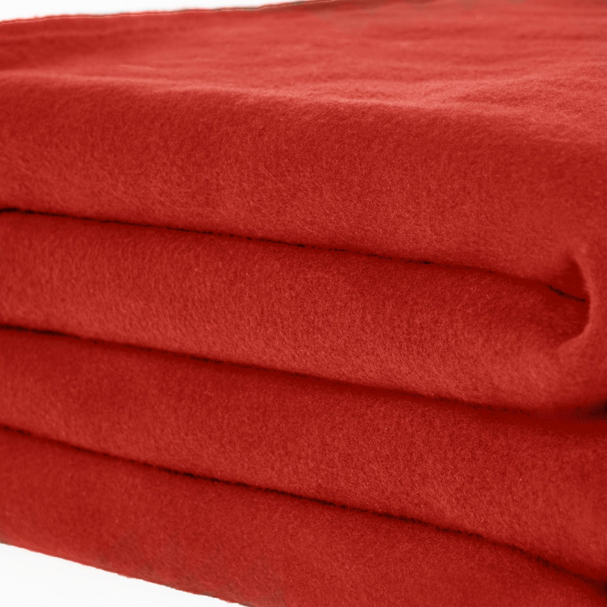OHS Plain Fleece Throw - Red