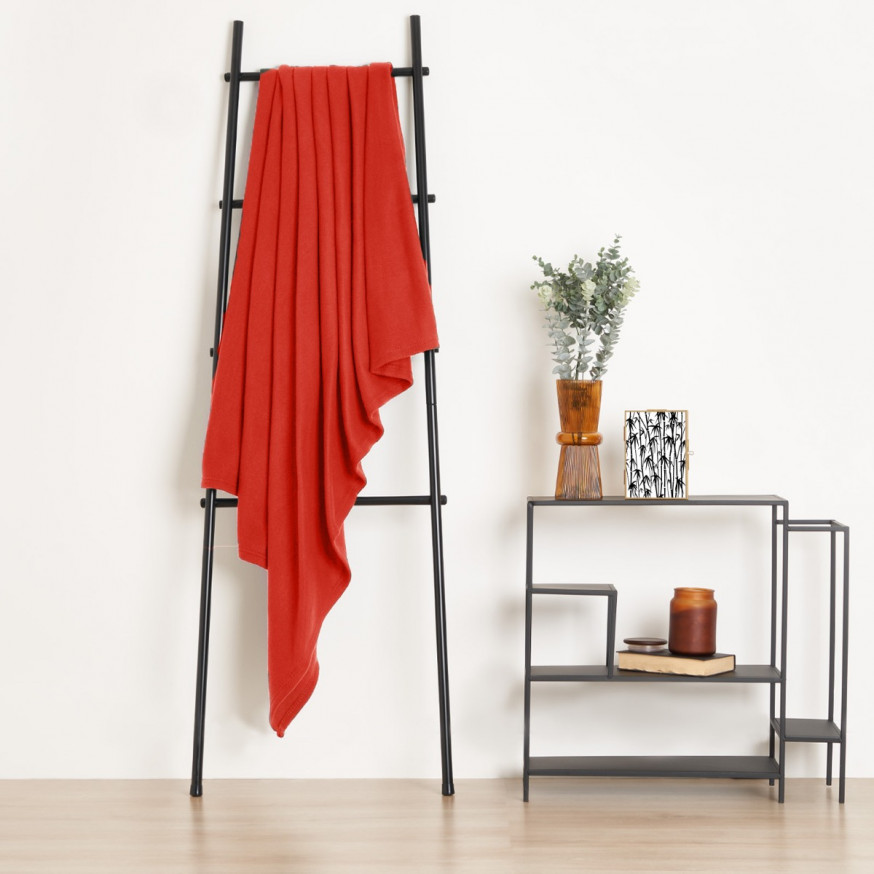 OHS Plain Fleece Throw - Red
