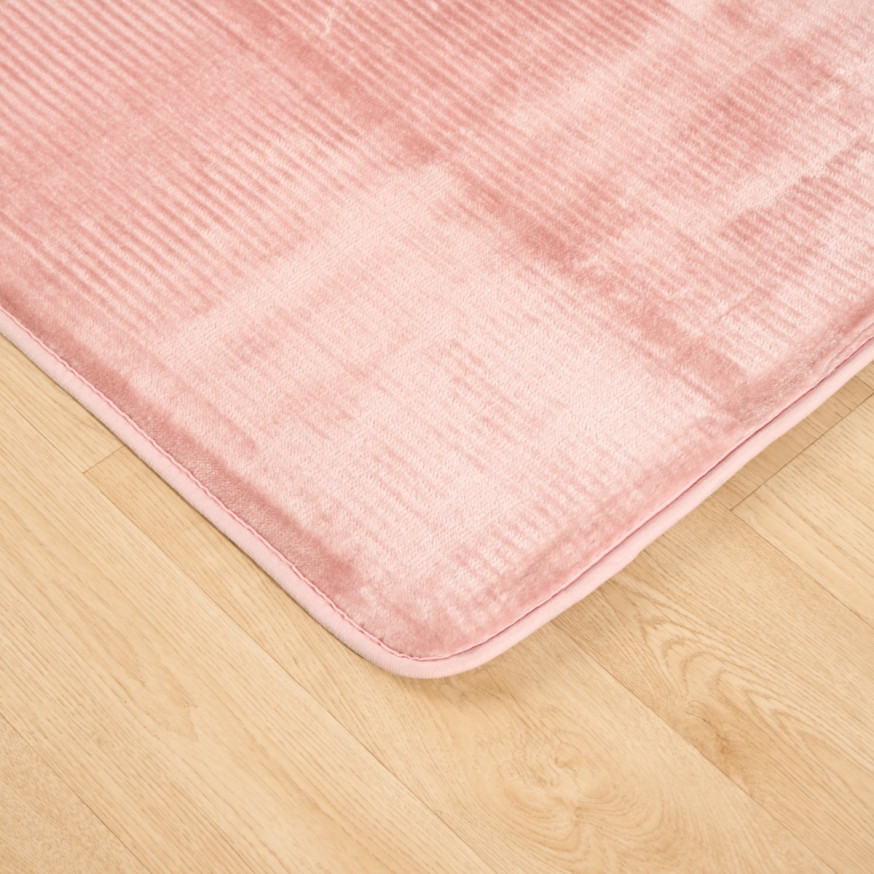 OHS Filled Microplush Rug, Blush Pink - 120 x 170cm