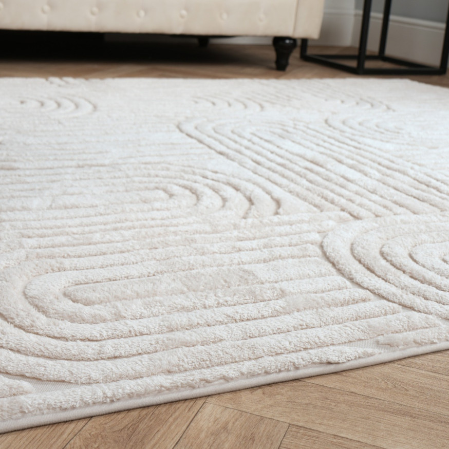 OHS Tufted Arches Rug - Stone