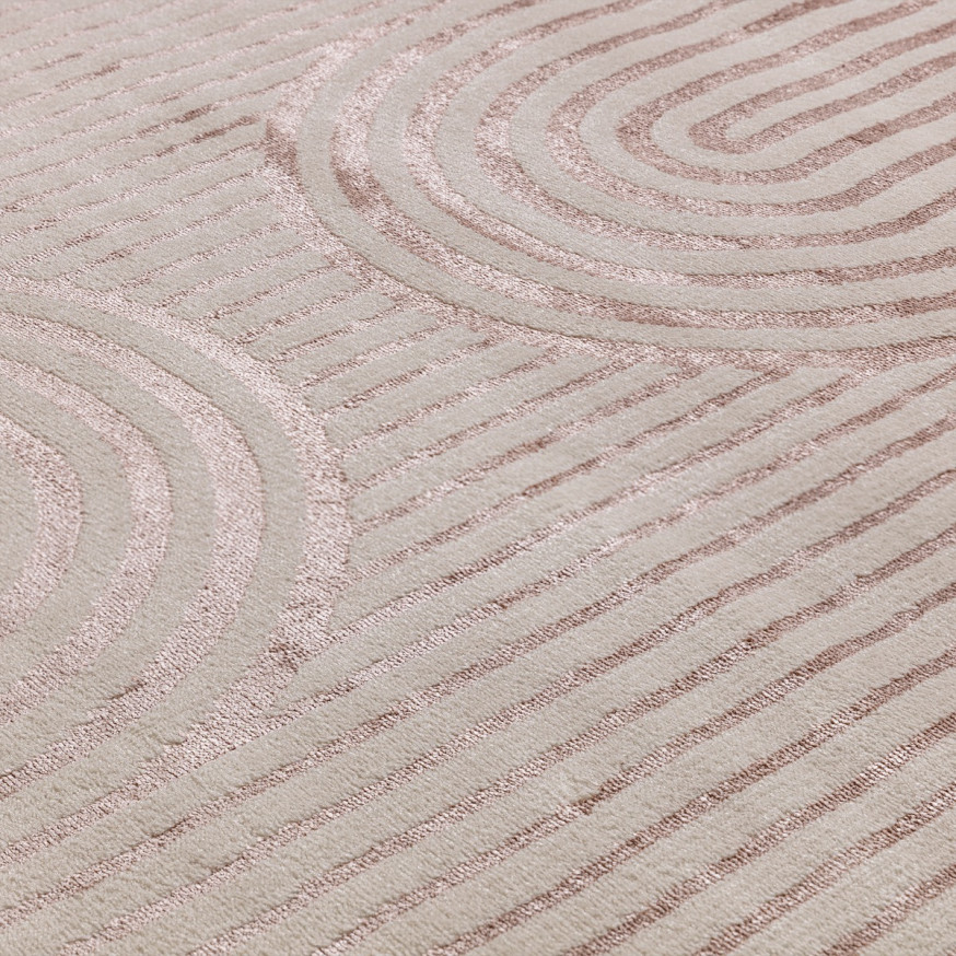 OHS Decor Arches Pattern Rug - Natural/Rose Gold