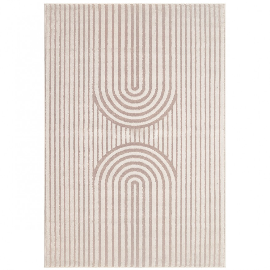 OHS Decor Arches Pattern Rug - Natural/Rose Gold