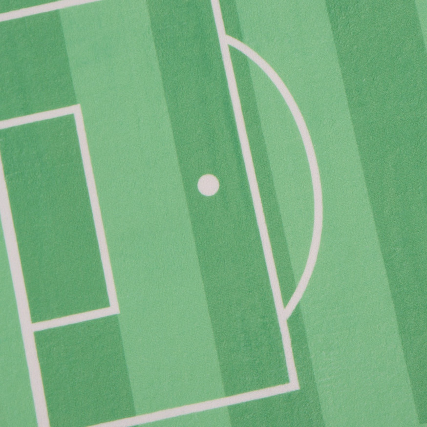 OHS Kids Supersoft Football Pitch Printed Rug - Green