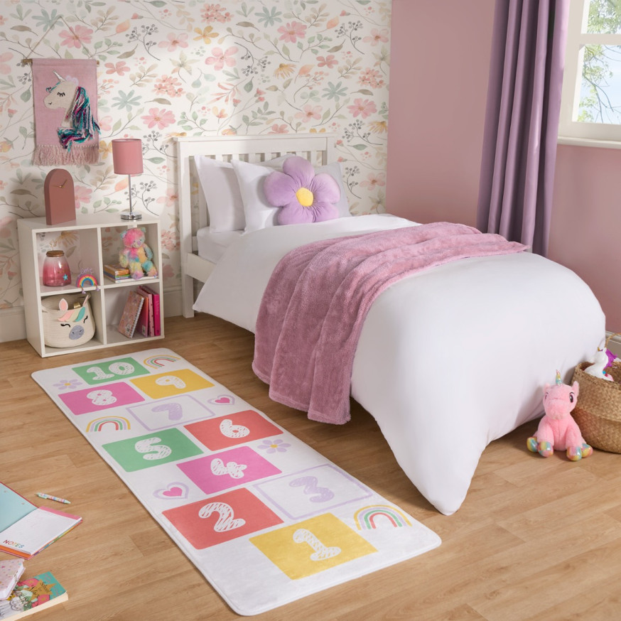 OHS Kids Supersoft Hopscotch Printed Runner - Multi