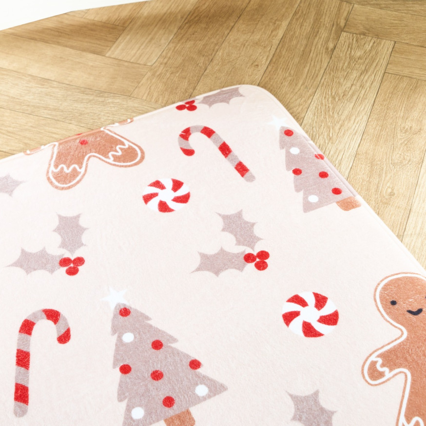 OHS Gingerbread Man Printed Runner - Natural