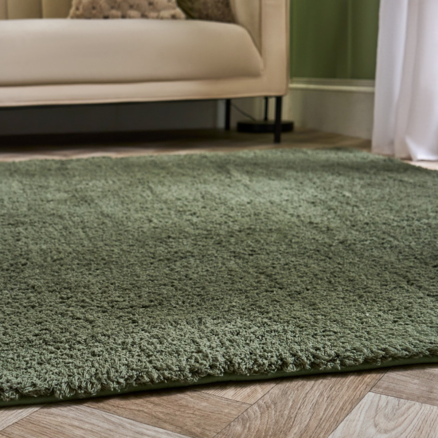 OHS Cosy Teddy Rug - Woodland Green