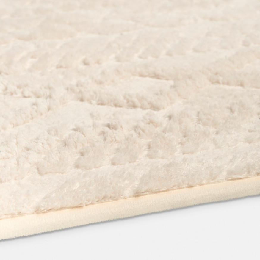 OHS Jacquard Cable Knit Rug - Cream
