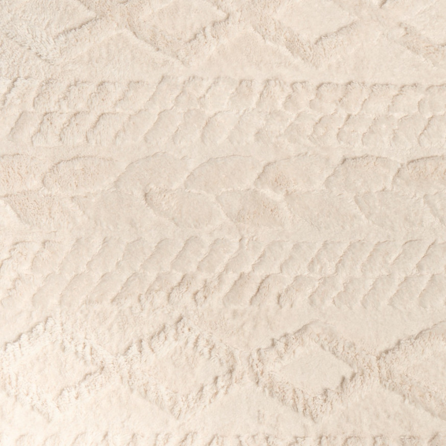 OHS Jacquard Cable Knit Rug - Cream