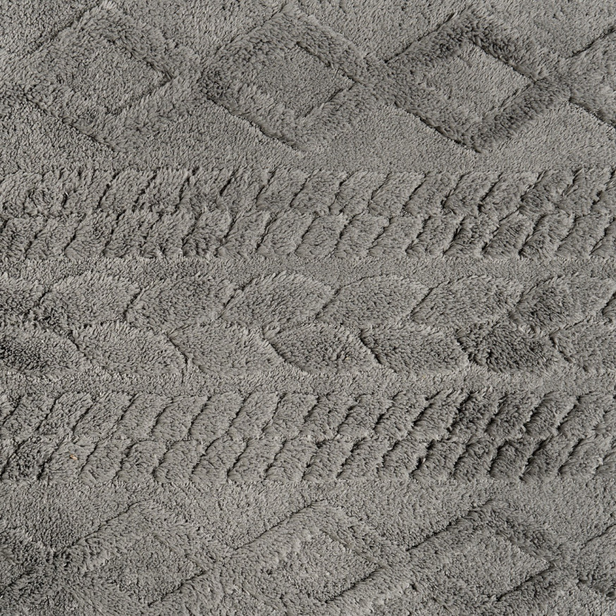 OHS Jacquard Cable Knit Rug - Grey