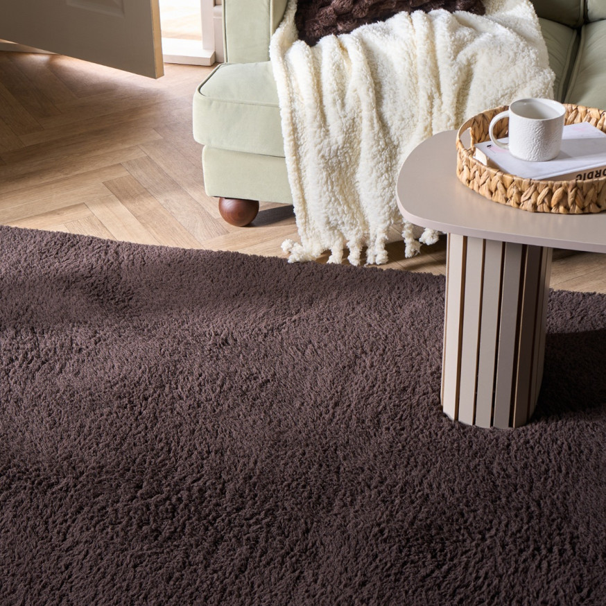 OHS Cosy Teddy Rug - Brown