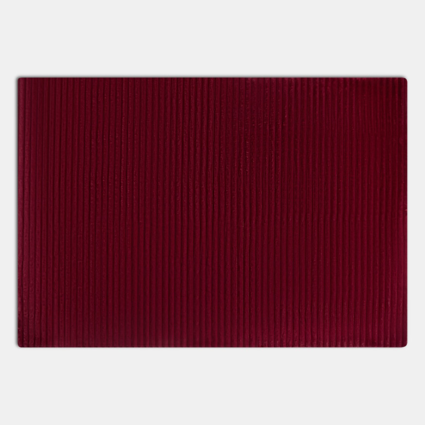OHS Faux Fur Ribbed Rug, Berry - 160 x 230cm