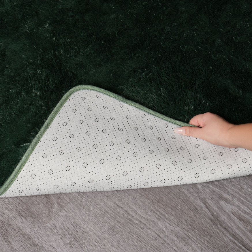 OHS Soft Fluffy Floor Rug - Forest Green