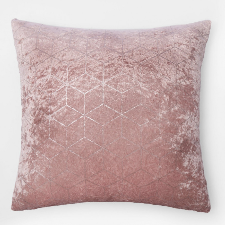 OHS 4 Pack Metallic Geo Cushion Covers, Blush - 45 x 45cm