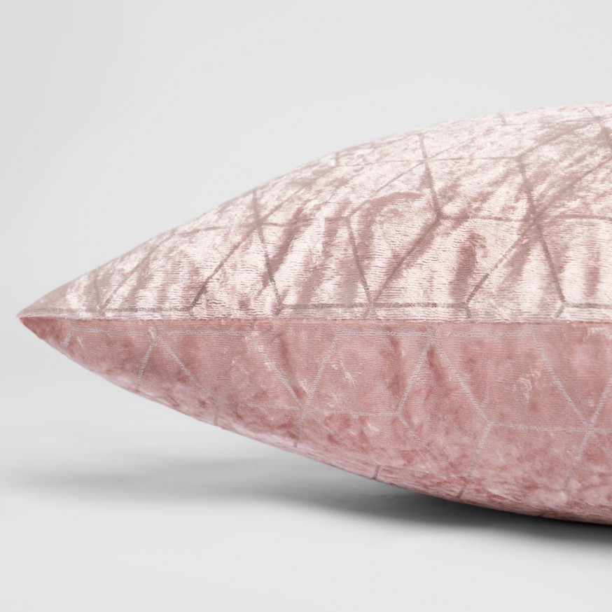 OHS 4 Pack Metallic Geo Cushion Covers, Blush - 45 x 45cm