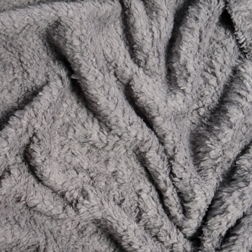 OHS Teddy Fleece Throw - Charcoal Grey