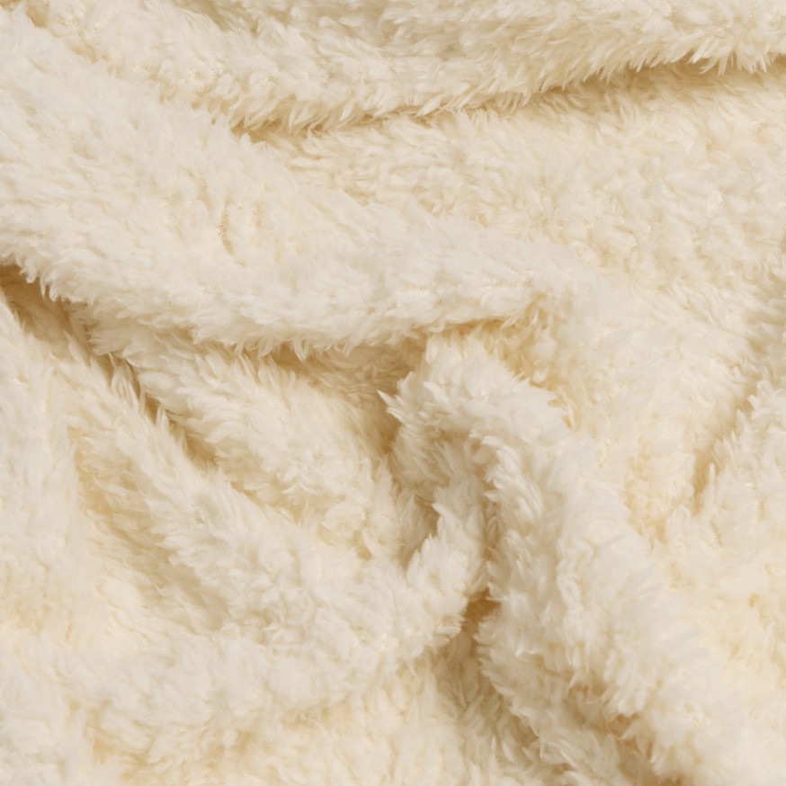 OHS Teddy Fleece Throw - Cream