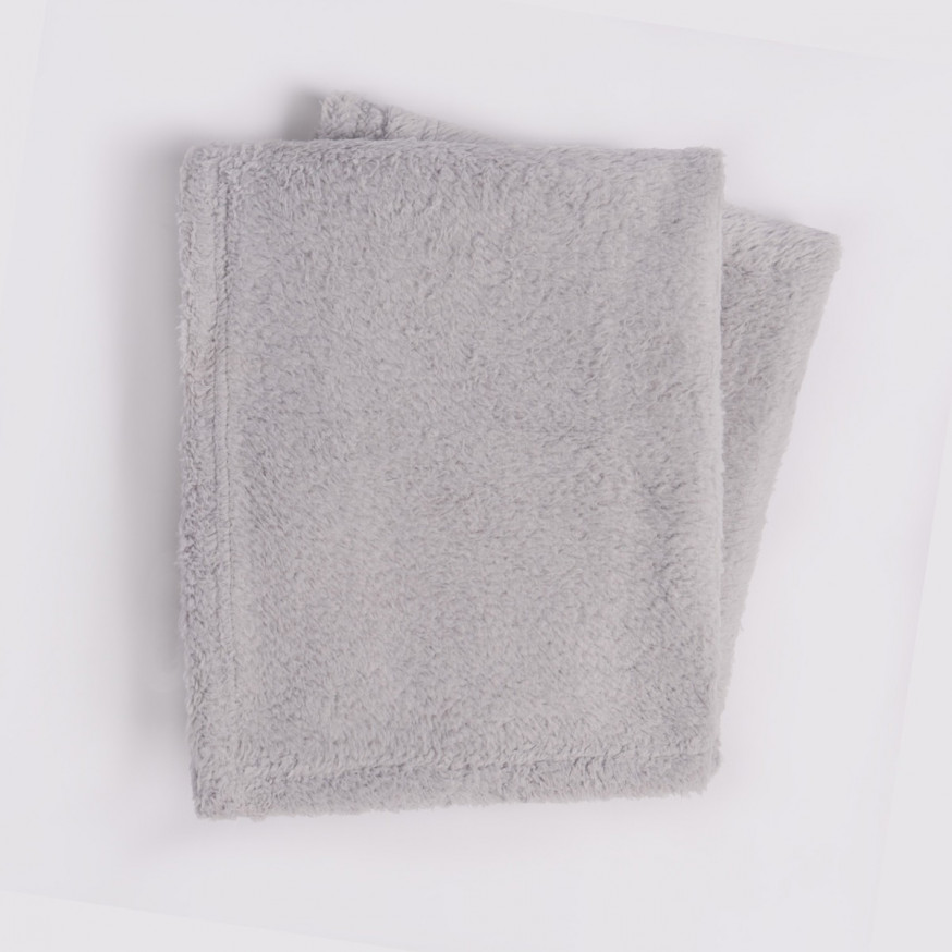 OHS Teddy Fleece Throw - Silver Grey