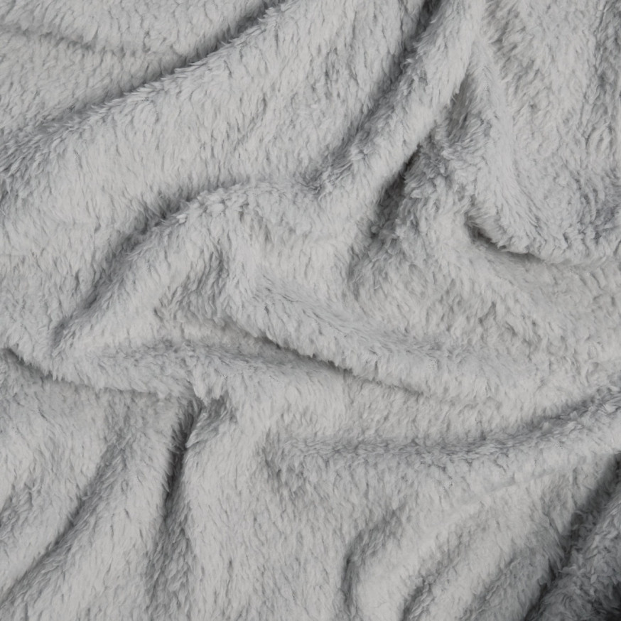 OHS Teddy Fleece Throw - Silver Grey