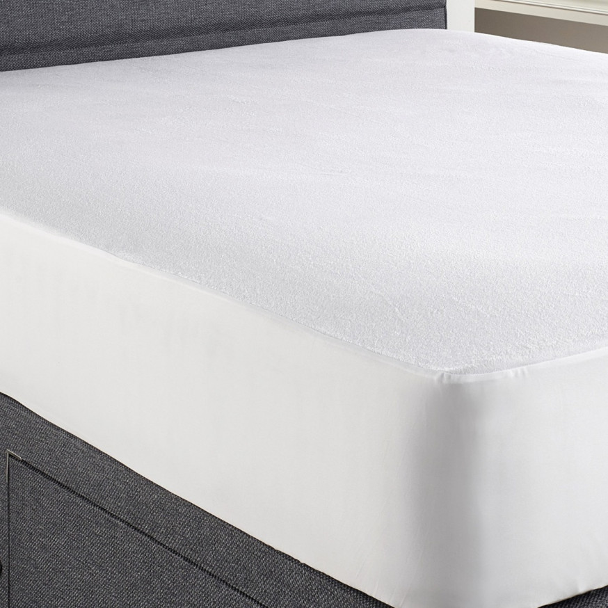 Terry Waterproof Mattress Protector - White