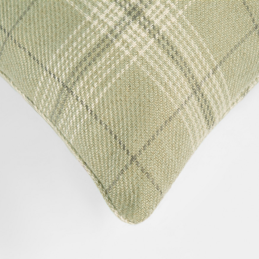 OHS Woven Check Cushion Covers - Sage