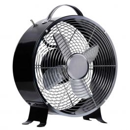 Homcom 26cm Metal Desk Fan - Black