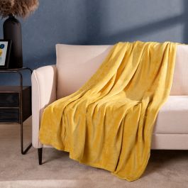 OHS Supersoft Throw, Ochre Yellow - 120 x 150cm