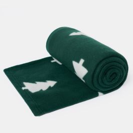 OHS Christmas Tree Print Fleece Throw - Green