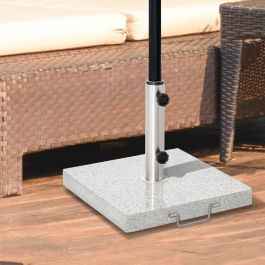 Outsunny Garden Parasol Umbrella Base, Grey - 25kg