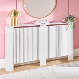 OHS Ribbed Radiator Cover - White