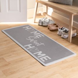OHS Washable Home Sweet Home Printed Runner - Grey