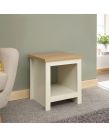 Lancaster Side Table With Shelf - Cream