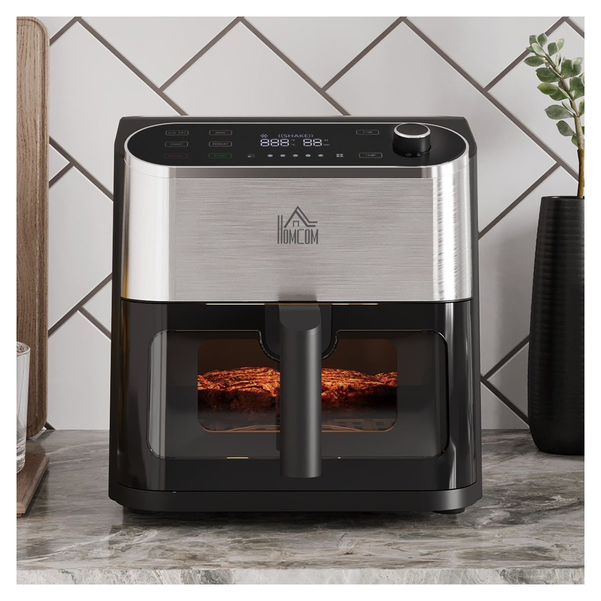 Homcom 6.5L 4-in-1 Digital Air Fryer - Black