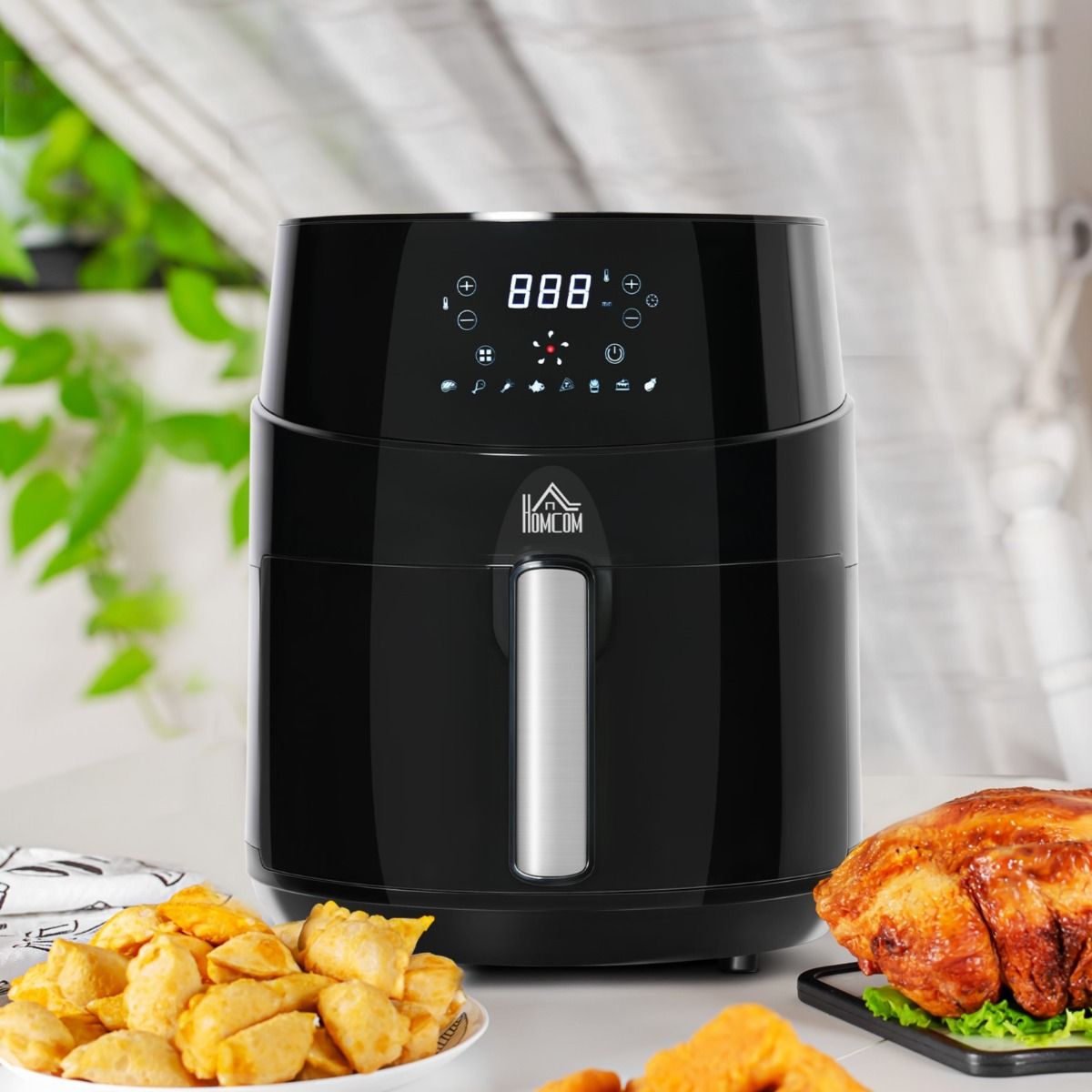 Homcom 4.5L Digital Air Fryer - Black
