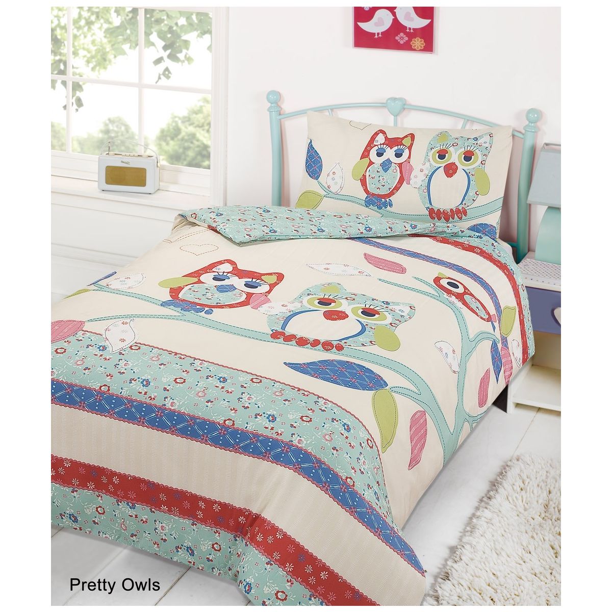 Dreamscene Owls Duvet Cover Set, Multi - Single