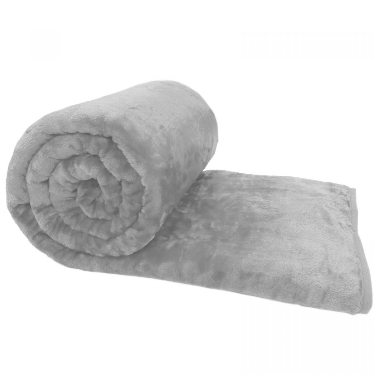 Luxury Faux Fur Mink Fleece Double Throw - Silver