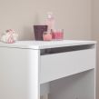 Compact Dressing Table with Stool - White
