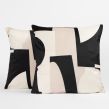 OHS 2 Pack Abstract Print Cushion Covers - Black & Neutral
