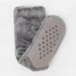 OHS Teddy Sherpa Reverse Slipper Socks - Charcoal