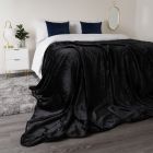 Faux Fur Mink Throw - Black