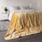 Faux Fur Mink Throw - Ochre Yellow