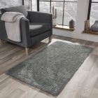OHS Teddy Fleece Shaggy Rug - Silver